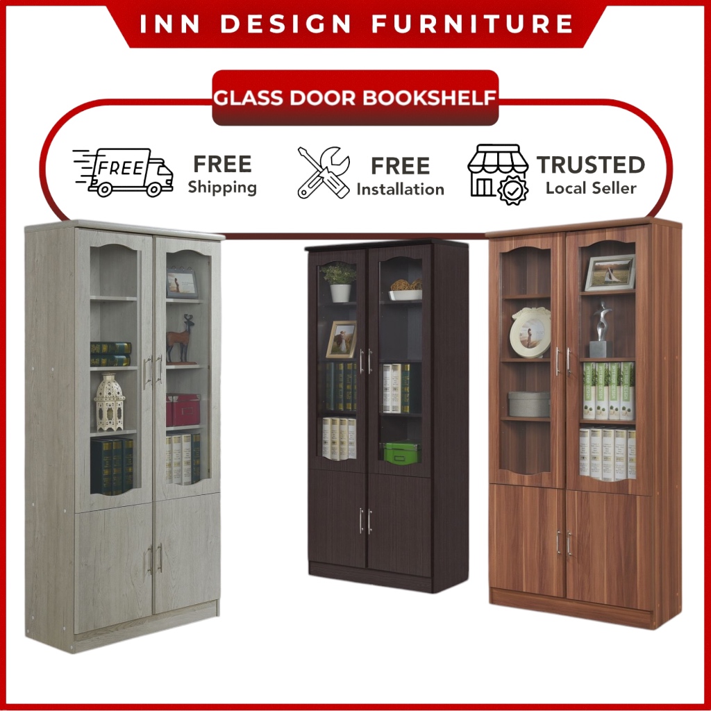 INN GLASS DISPLAY CABINET / BOOK CASE / BOOKSHELF | Shopee Singapore