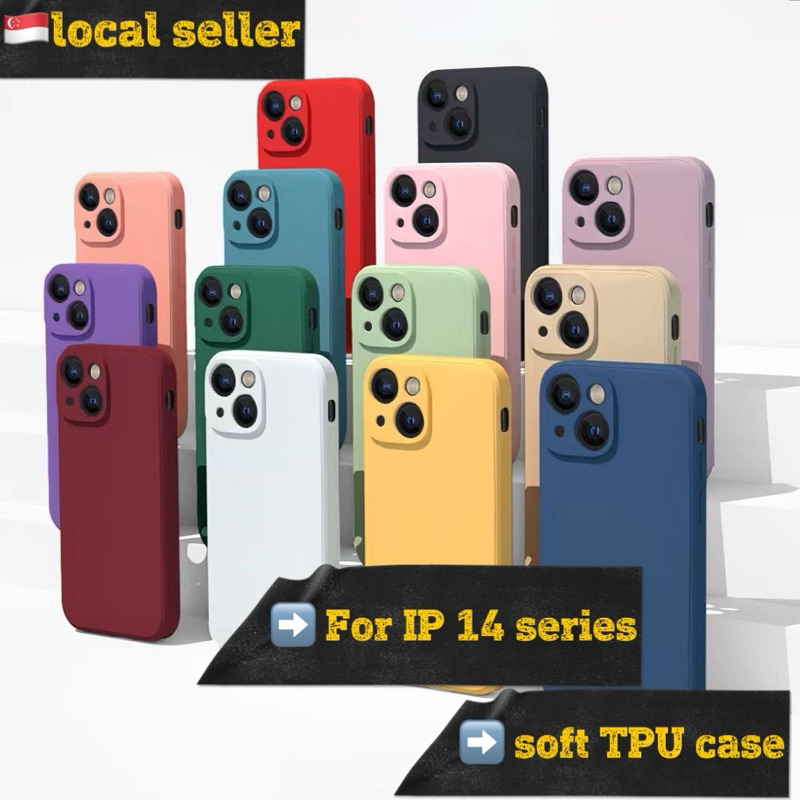 (13 colors) iphone 14 cover silicone iphone case Soft tpu case 14plus ...