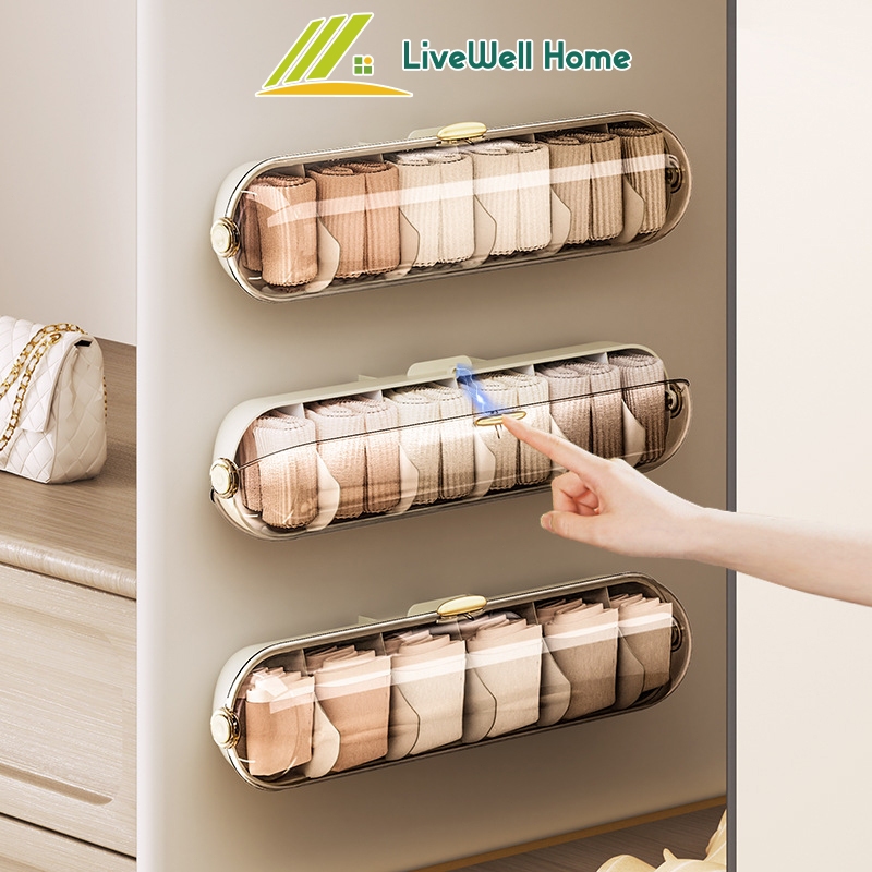 Light Luxury Wall-Hanging Wardrobe Organizer | Socks & Underwear ...