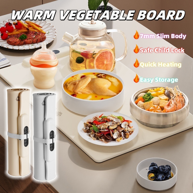 Foldable Warm Vegetable Board Portable Food Insulation Heating Pad for ...