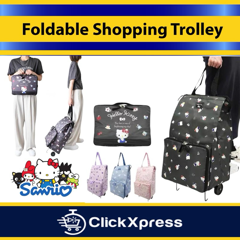 (SG INSTOCK)Foldable Smart Shopping Trolley Bag/Lightweight/Waterproof ...