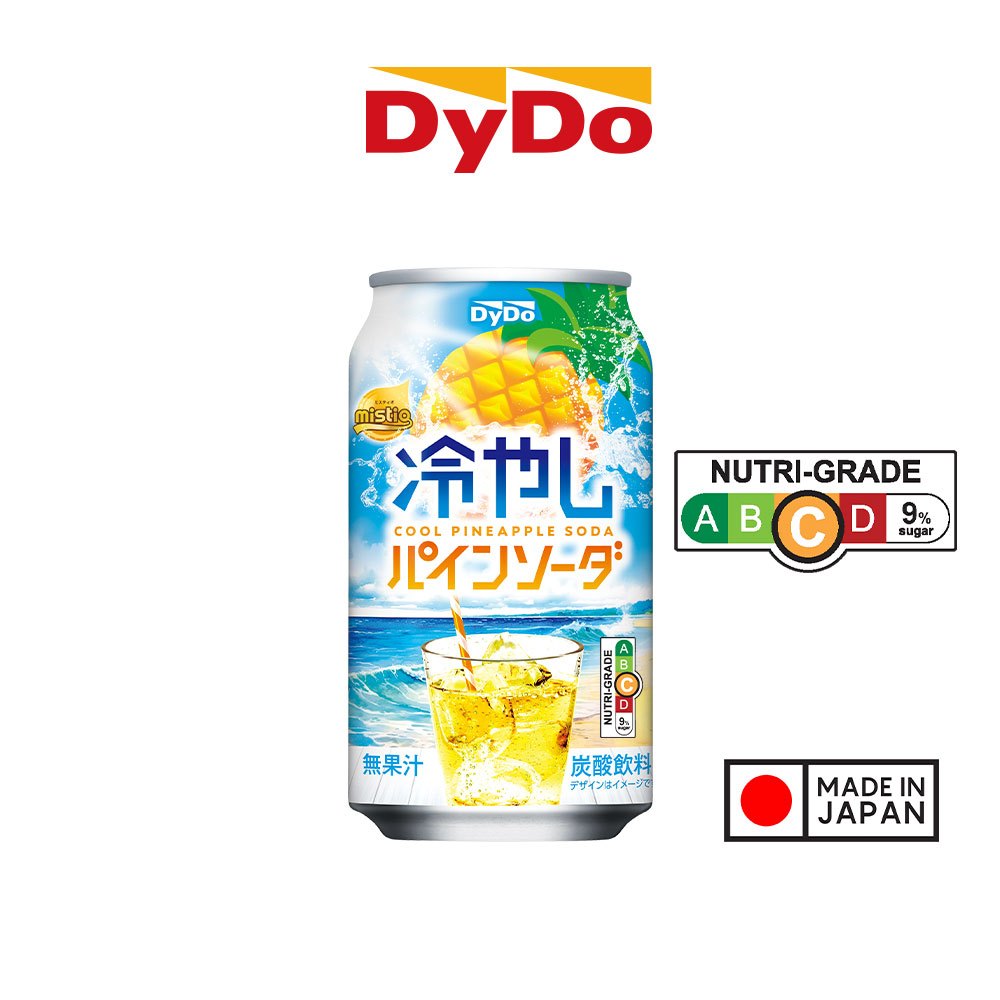 DyDo Mistio - Cool Pineapple Soda (350ml) | Carbonated Drink | Japanese Fruit Soda | Made in ...