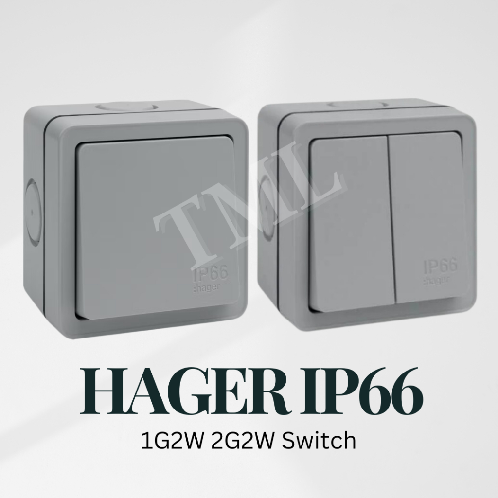 Legrand Hager Outdoor Weatherproof Bell 1Gang 2Gang Switch IP55 IP66 ...