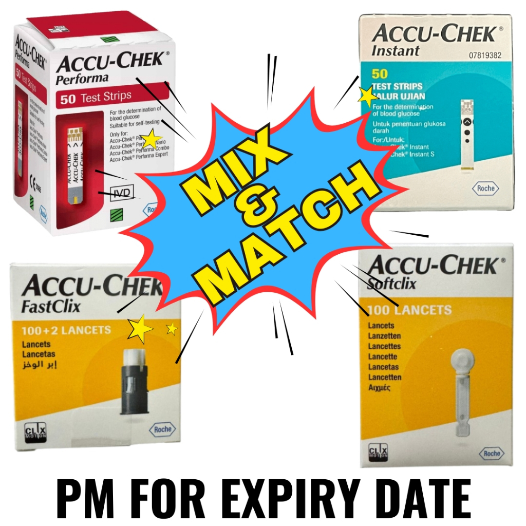Accu Chek Instant Performa Guide Softclix Lancet Glucose Test Strip ...