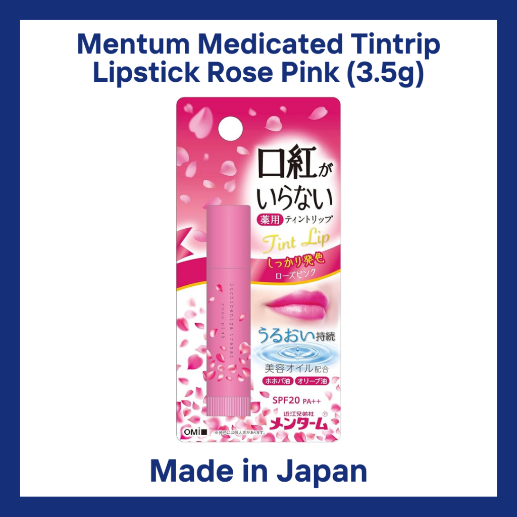 [Made in JAPAN] Mentum Medicated Tintrip Lipstick Rose Pink (3.5g ...