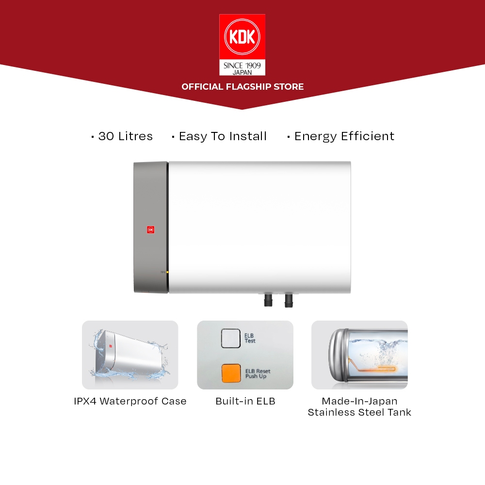 KDK Storage Water Heater RG20AHM1 Long Lasting Durability Tank, 20L ...
