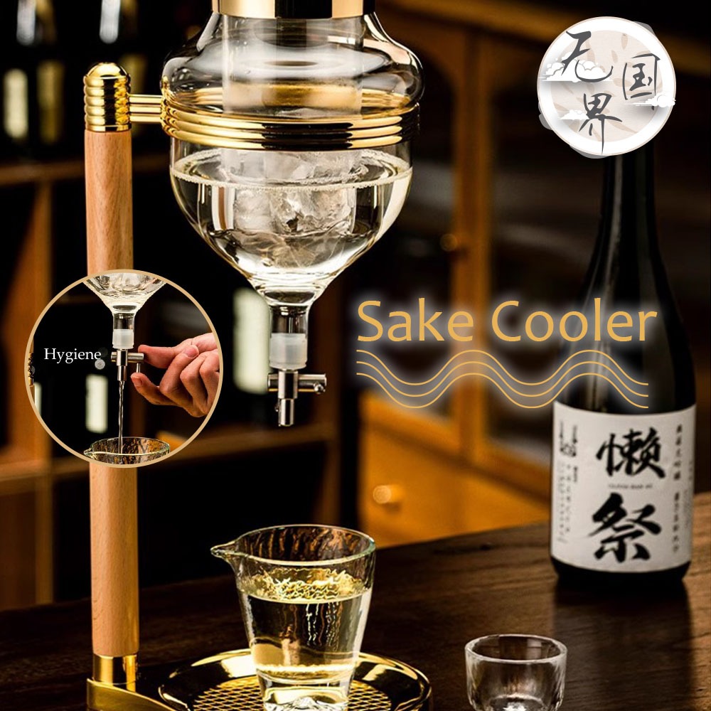 👑(𝑺𝑮 𝑳𝒐𝒄𝒂𝒍)👑 Sake Dispenser Decanter Cooler with Tap / Wine Dispenser ...