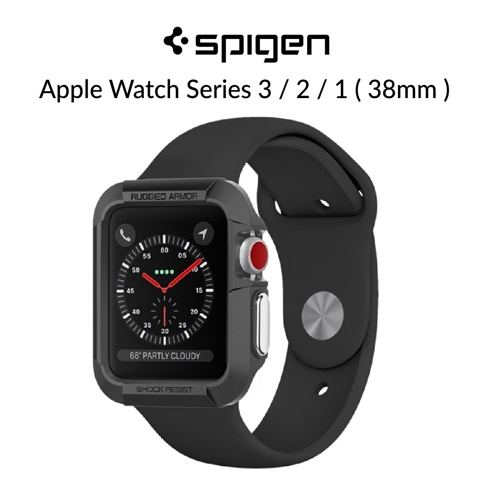 Spigen Apple Watch Case 3 / 2 / 1 ( 38mm ) Rugged Armor | Shopee Singapore