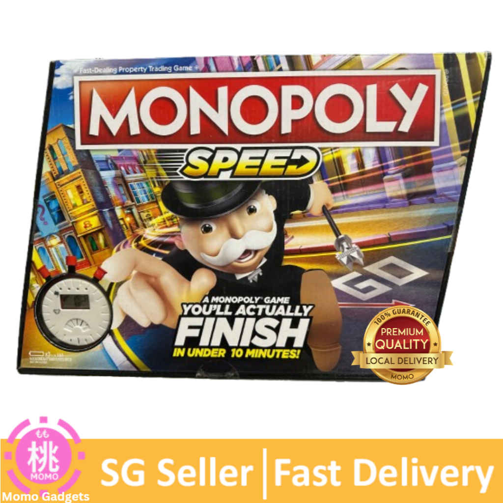 Monopoly Speed Board Game, Play in Under 10 Minutes, Fast-Playing Board ...
