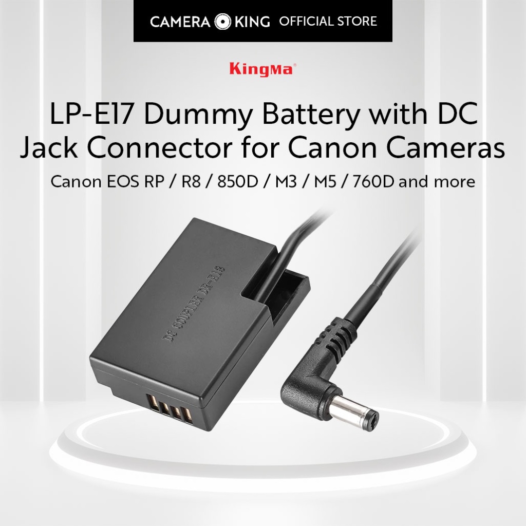 [KingMa] LP-E17 Dummy Battery with DC Jack Connector for Canon Cameras ...