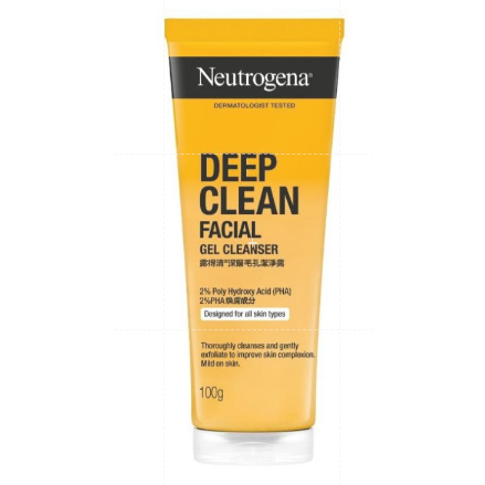 NEUTROGENA Deep Clean Facial Gel Cleanser (Cleanses & Gently Exfoliate ...