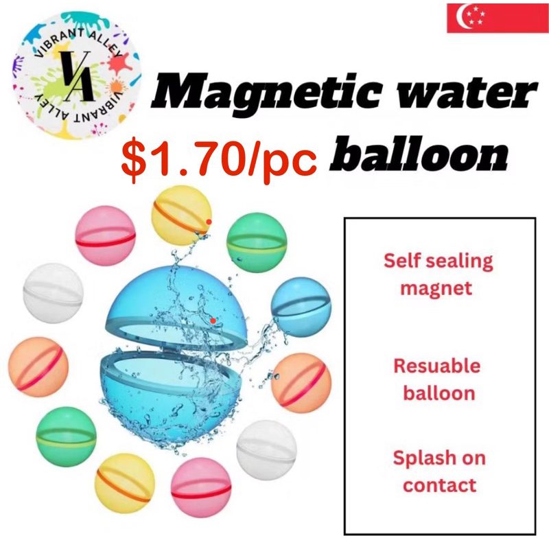 [SUPPORT LOCAL] Reusable Magnetic Water Balloon Quick Refill Self ...