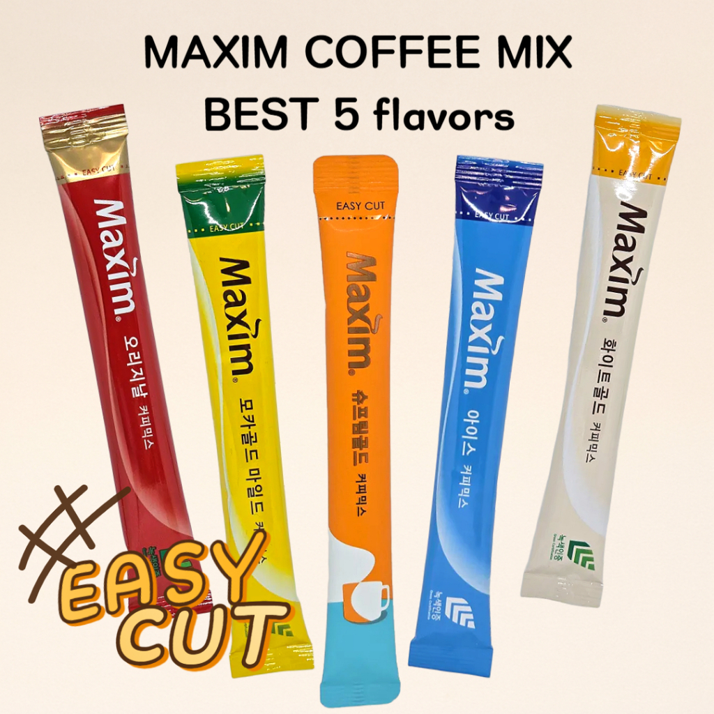 [MAXIM]Korea Coffee Mix Stick 5 Flavours | Supreme Gold, White Gold ...
