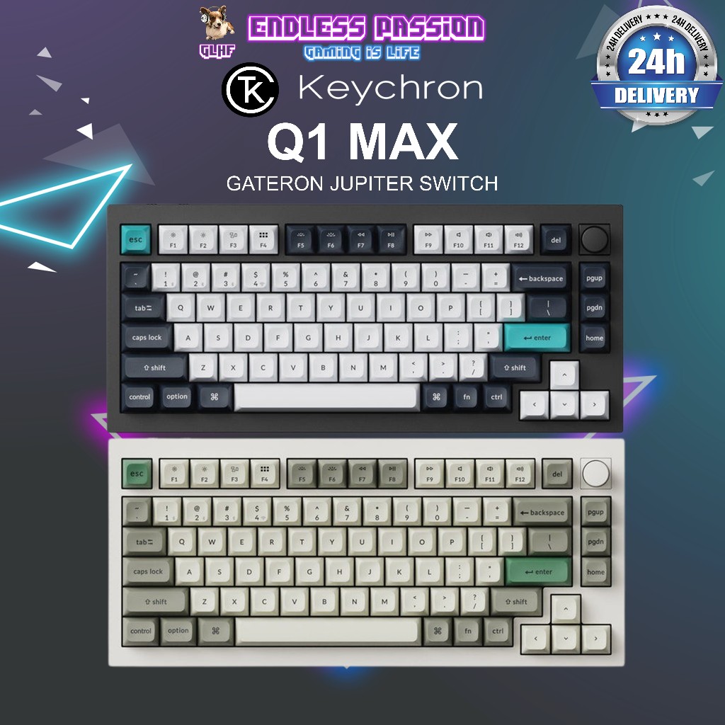 Keychron Q1 Max 75% QMK/VIA Wireless Custom Mechanical Keyboard ...