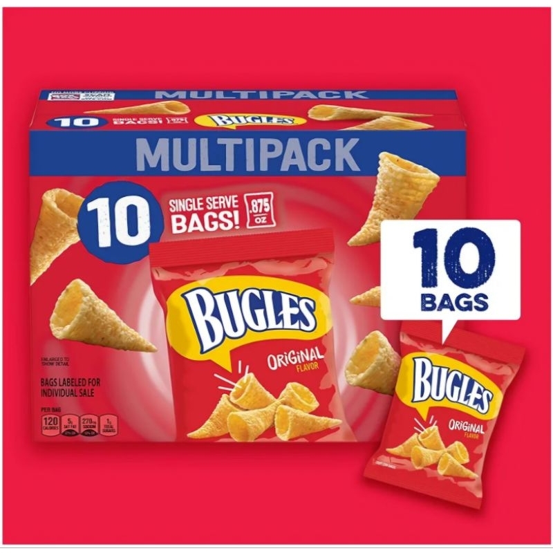 Bugles Crispy Corn Snacks, Original (10×25g) | Shopee Singapore