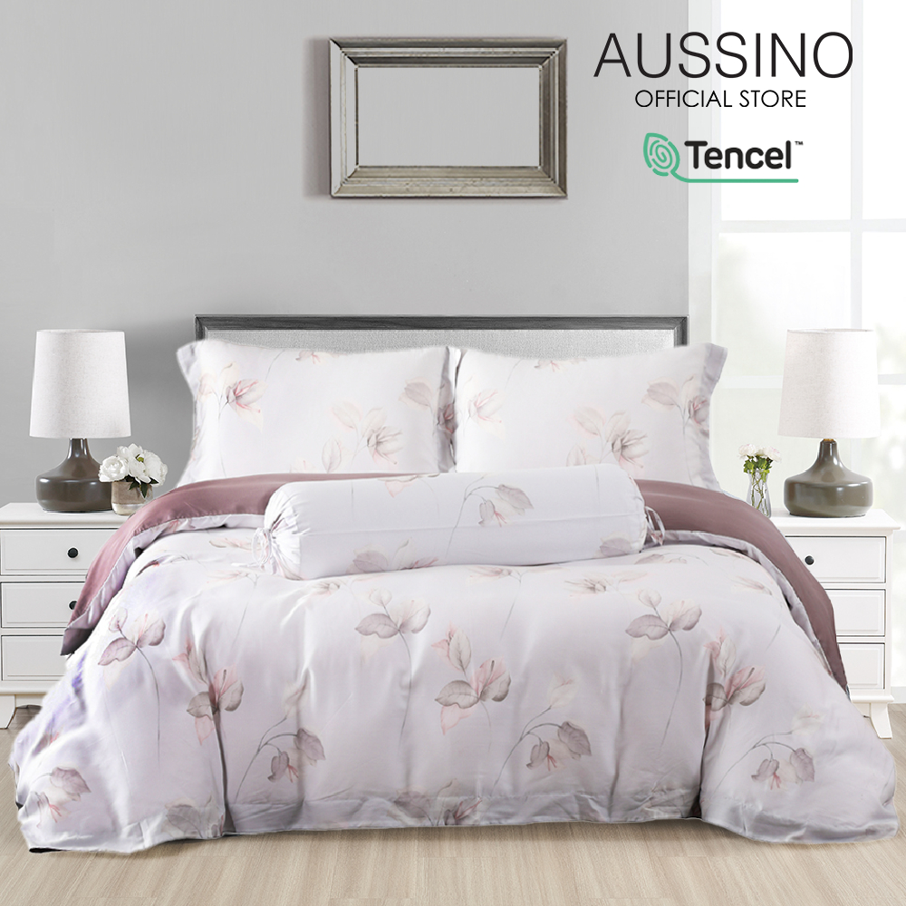 Aussino COOLING TENCEL™ Pristine Pure Luxury Sheet 5pcs Set | Shopee ...