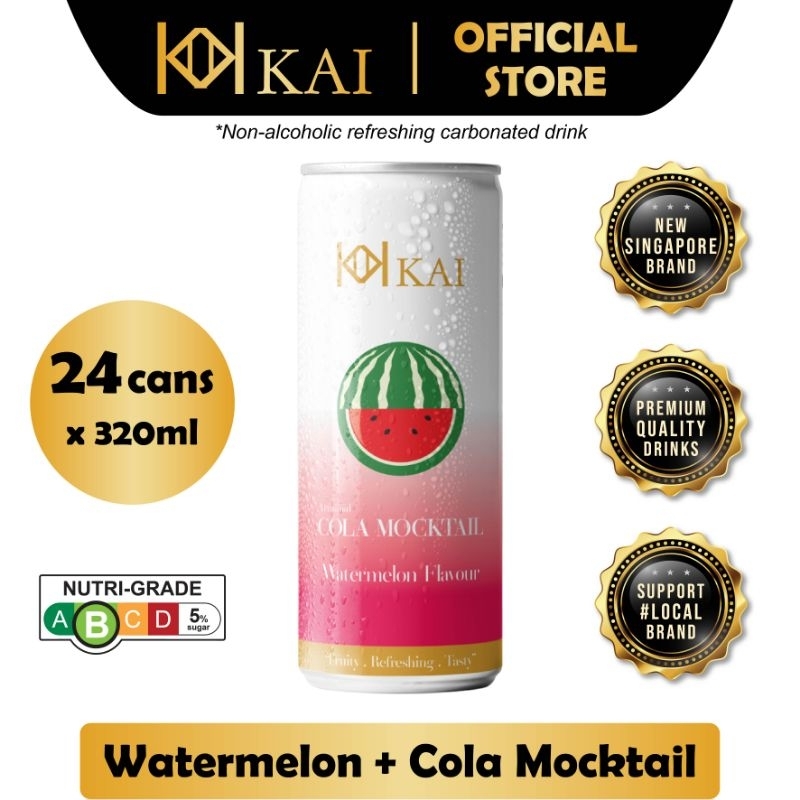 [𝗡𝗘𝗪 𝗟𝗔𝗨𝗡𝗖𝗛!] 𝗞𝗔𝗜 - 𝗖𝗼𝗹𝗮 𝗠𝗼𝗰𝗸𝘁𝗮𝗶𝗹 [WATERMELON] [READY STOCKS] x 24 CANS ...