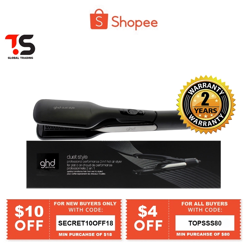 2 Years Warranty - GHD Duet 2-in-1 Hot Air Styler in Black / White ...