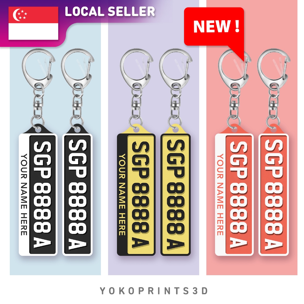 Customisable 3D Printed Keychain | Mini License plate | Personalised ...