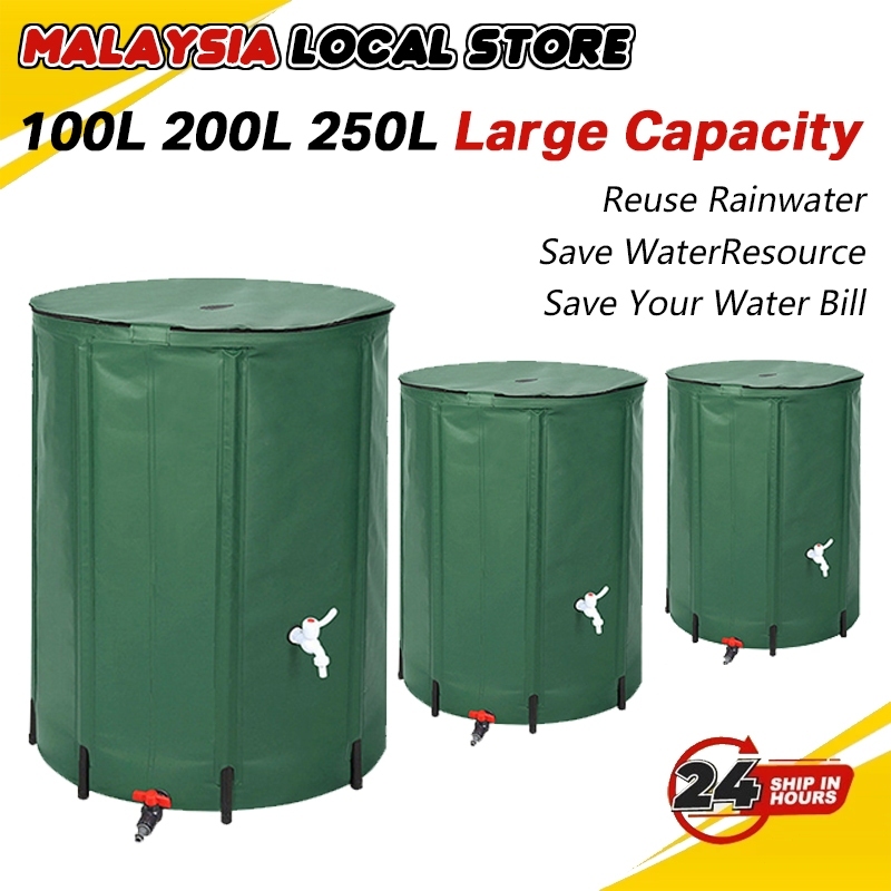 Portable Rain Barrel Rainwater Collection Rain Foldable Water Storage ...