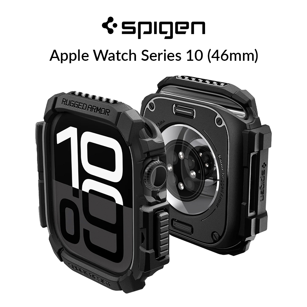 Spigen Apple Watch Case Series 10 (46mm) Rugged Armor Apple Watch Cover ...