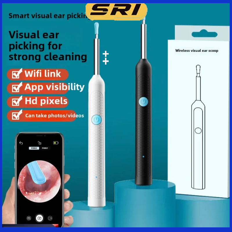 SRI Cordless Ear Spoon 9 Piece Set 1080HD HD Visual Ear Pickers WiFi ...