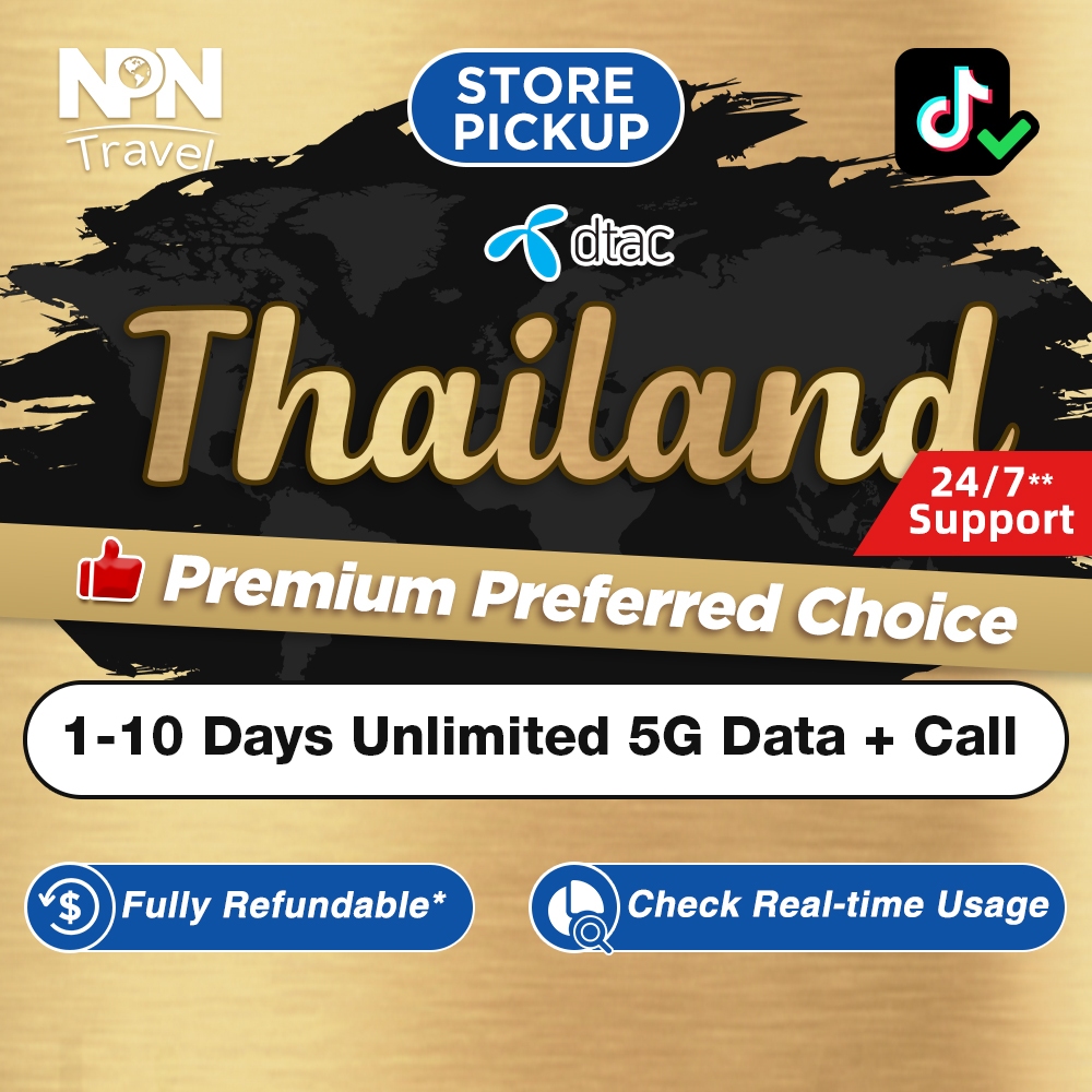 Thailand SIM Card DTAC Ultimate 1-10Days 30-50GB + Call | Instant Store Pickup | Truly Local ...