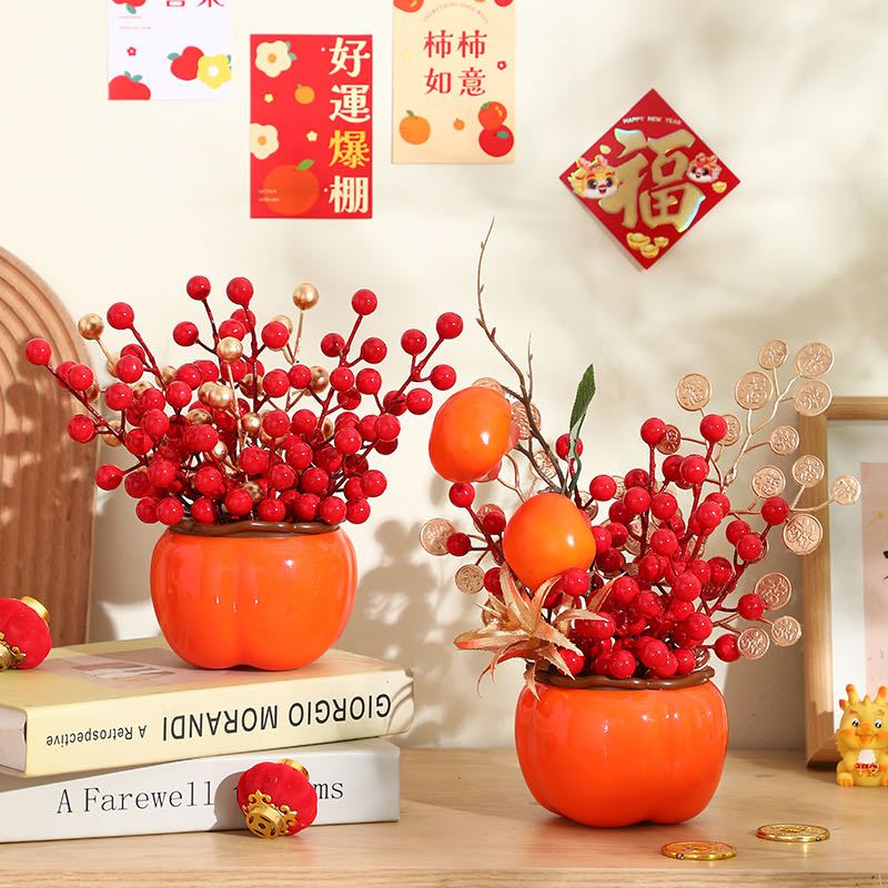 Chinese new year Spring Festival CNY Decoration 2025 persimmon ...