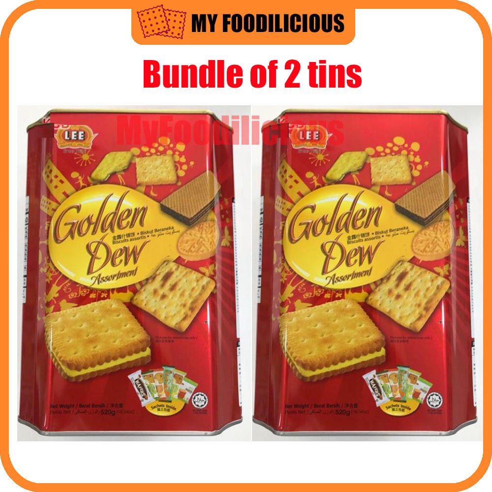 Lee Biscuit Golden Dew Assorted 520g | Shopee Singapore