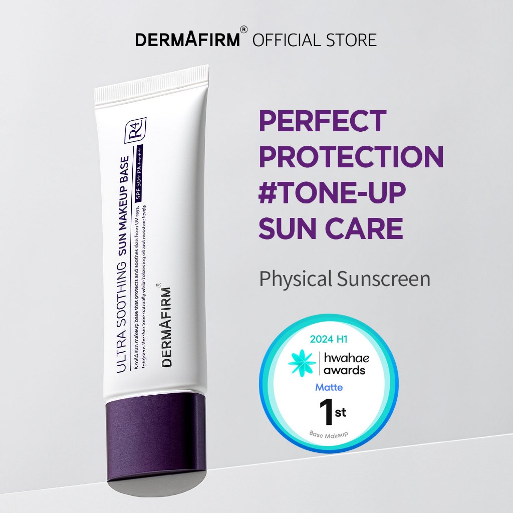 DERMAFIRM Ultra Soothing Sun Makeup Base R4 50ml SPF 50+ PA++++ Mineral ...