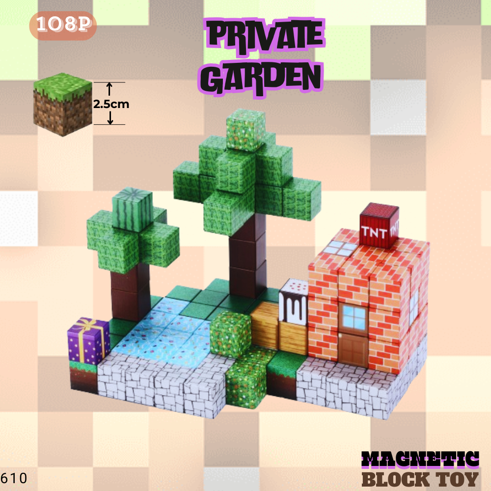 SG 2.5cm Minecraft Magnetic Blocks - STEM Building Toys for Kids,DIY ...