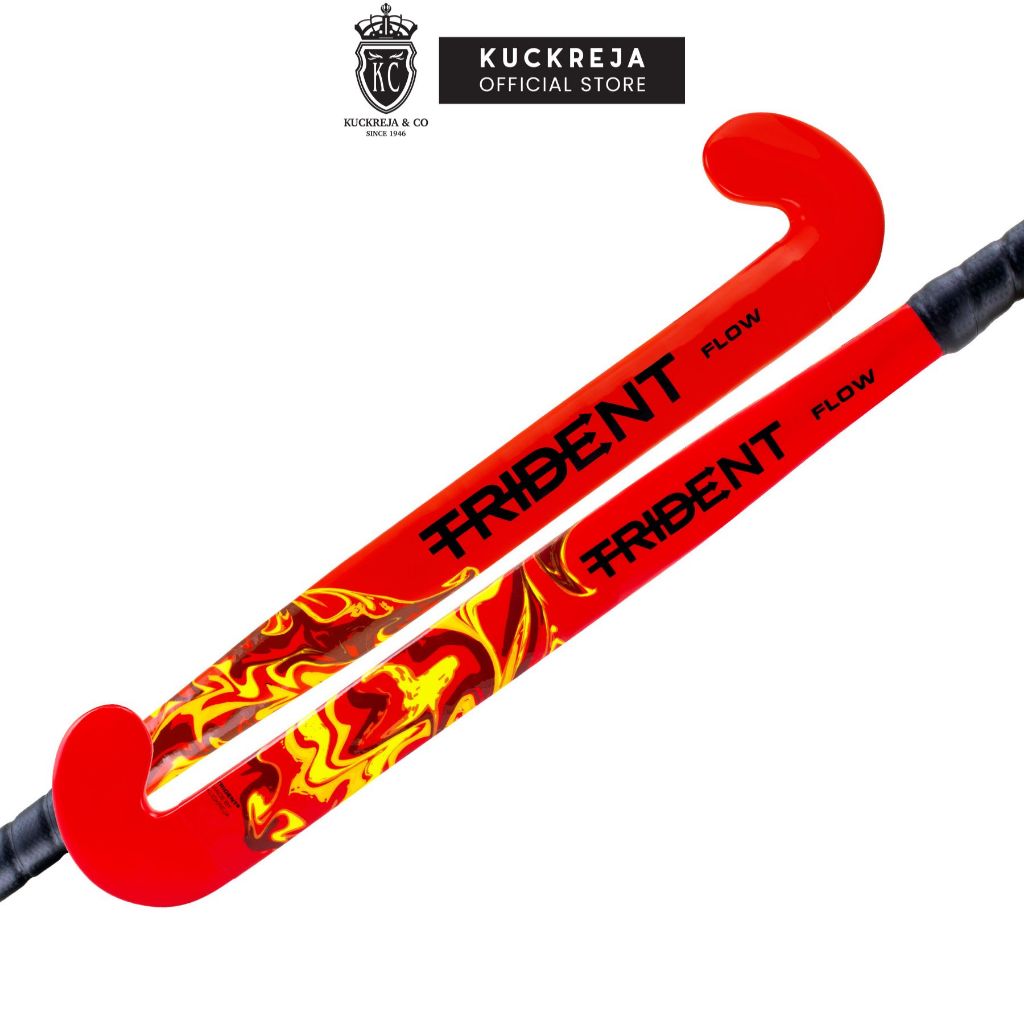 Trident Flow Wooden Hockey Stick - Red | Shopee Singapore