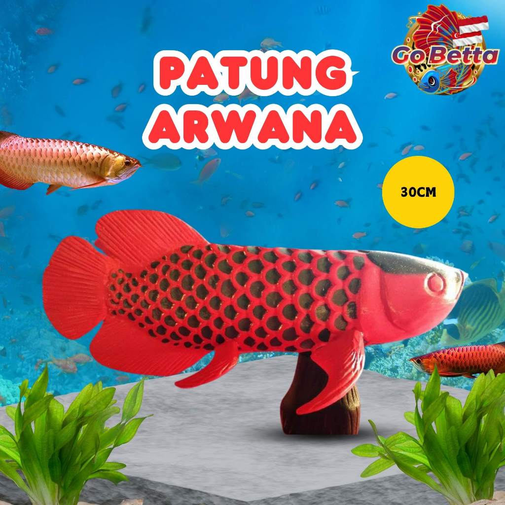 🇸🇬 FULL WOODEN AROWANA STATUE 30CM PATUNG ARWANA FULL KAYU 30CM BETTA SHOP BETTA STORE FISH SHOP ...
