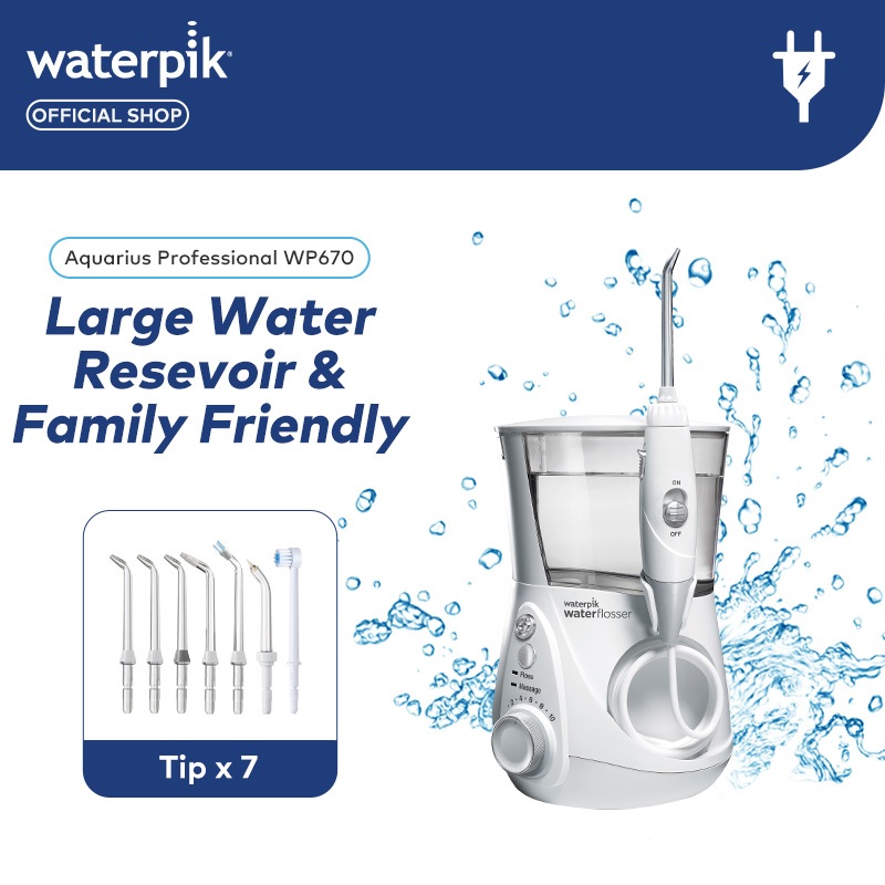 Waterpik WP-670 Aquarius® Professional Water Flosser with Plug ...