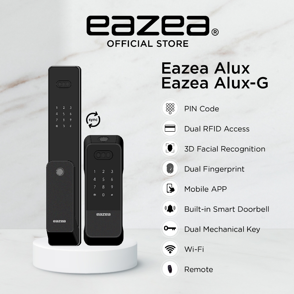 [Door + Gate] EAZEA Alux Smart Door Lock + Eazea Alux-G Smart Gate Lock ...