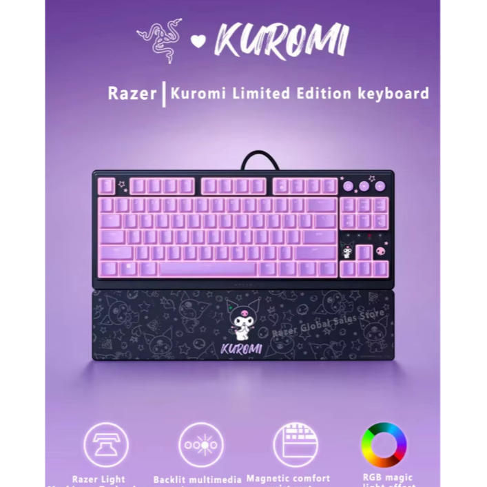 Razer Sanrio Kuromi Edition Ornata V3 Tenkeyless Low Profile Gaming ...