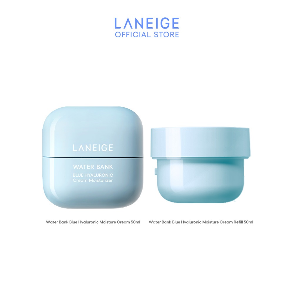 LANEIGE Water Bank Blue Hyaluronic Moisture Cream + Refill Set | Shopee ...