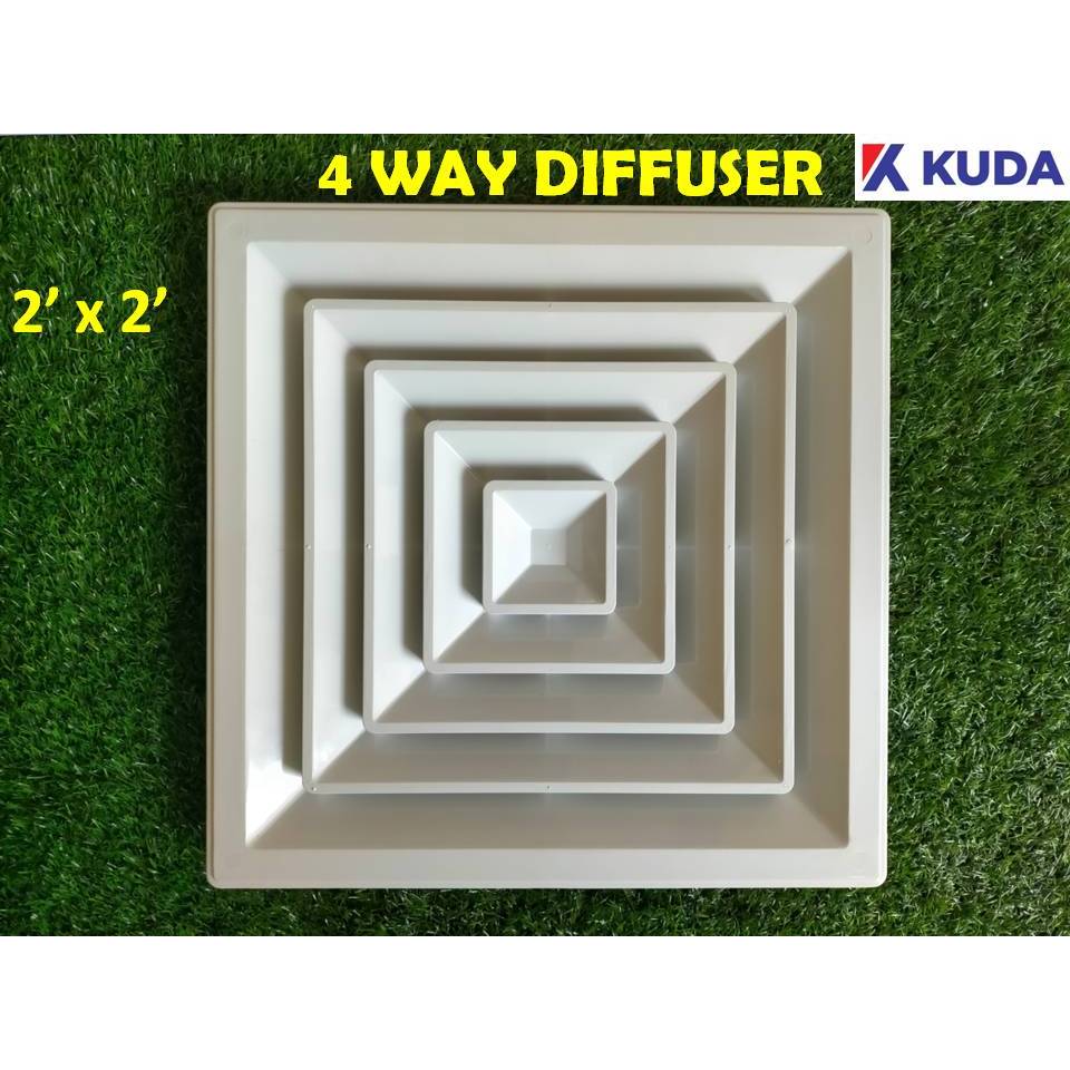 ABS 2' x 2' Supply Air Grille 4 Way Diffuser / Aircond Supply Air ...