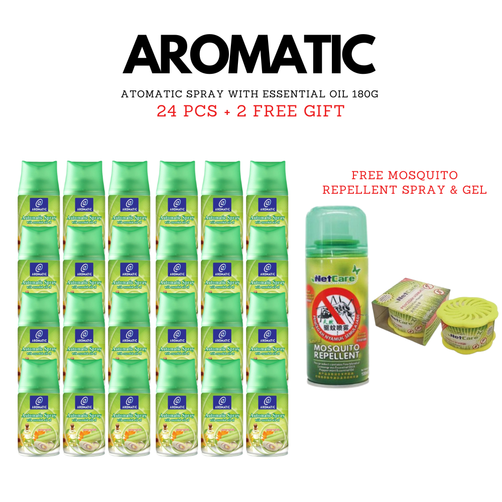 AROMATIC AUTOMATIC SPRAY WITH ESSENTIAL OILS OF LEMONGRASS 180G (24PCS ...