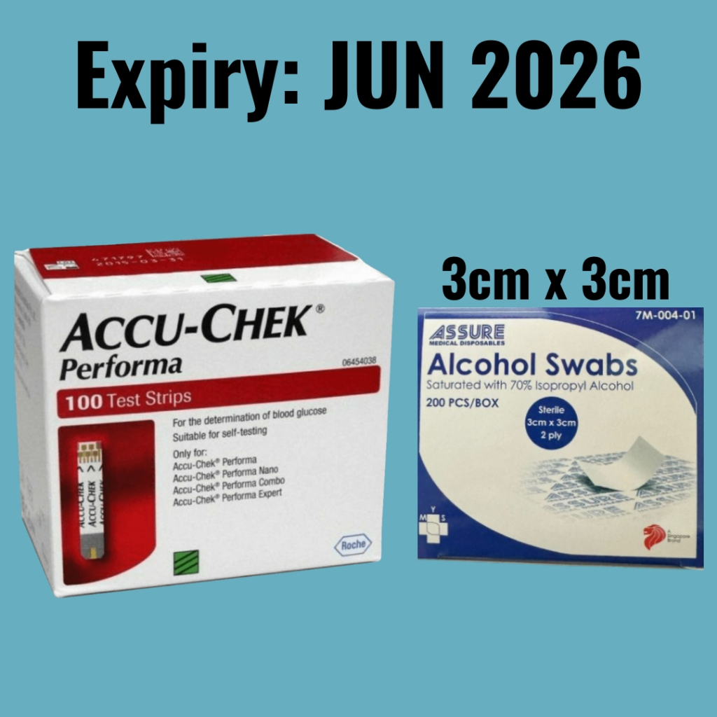 Accu Chek Performa 100s Test Strips Blood Glucose Sugar Test Kit ...