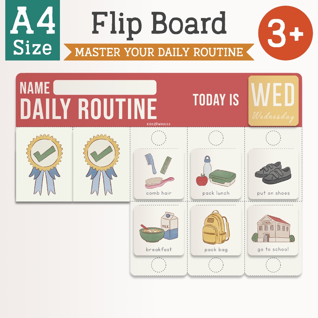 Bramble – Flip Board + Routine Cards | Weekly Visual Schedule for Kids ...