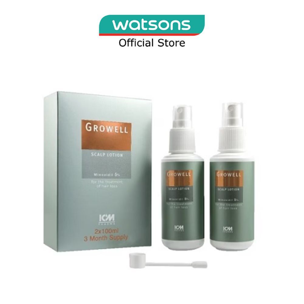 ICM PHARMA Growell Scalp Lotion 100ml x 2s (3 Month Supply) | Shopee Singapore
