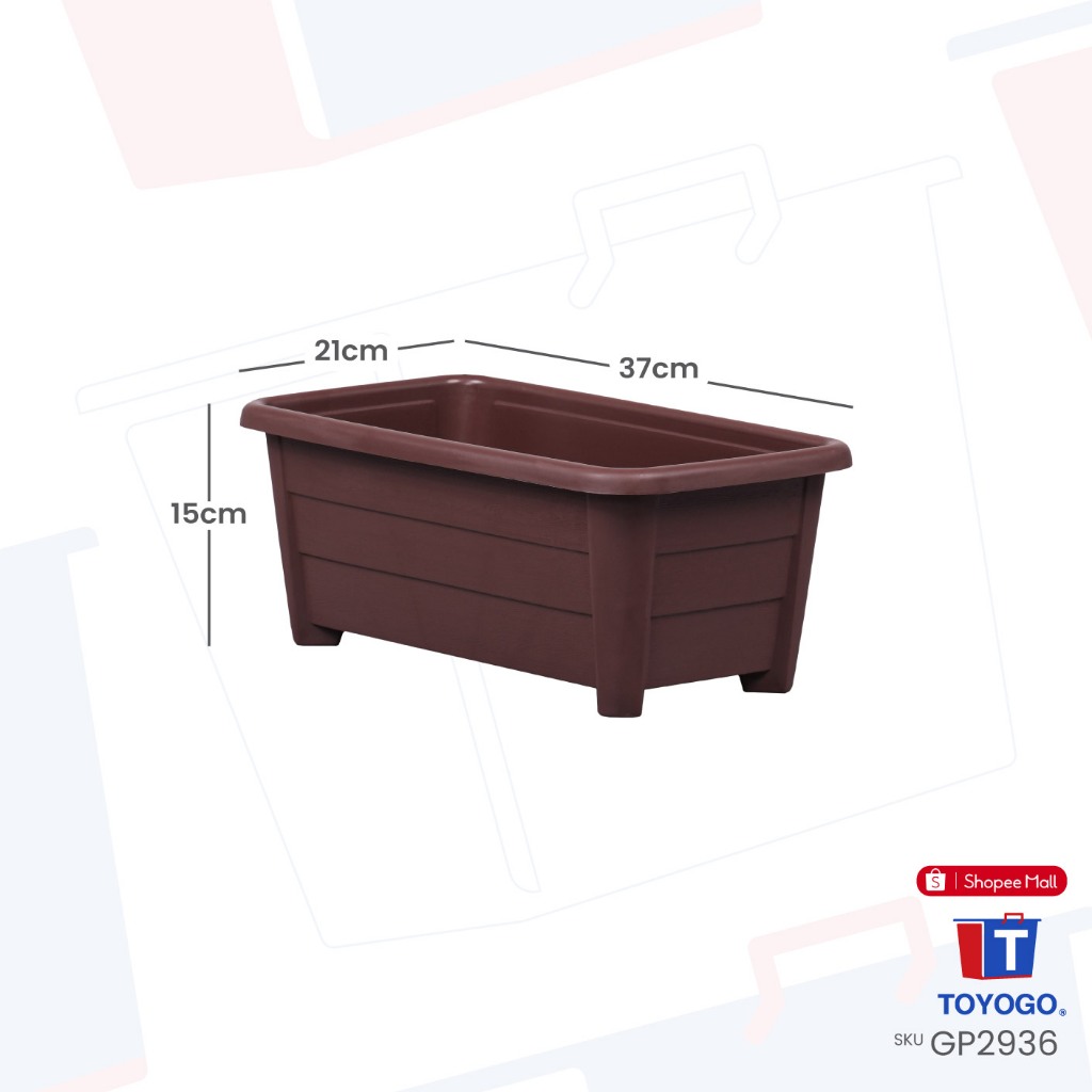 TOYOGO Rectangular Planter Box – Durable Garden Pot (GP-2936 / GP-2937 ...