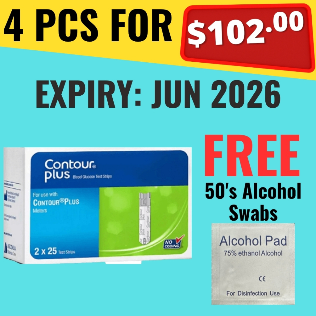 Contour Plus Blood Glucose Test Strips 50'S | Accu Chek | Freestyle ...