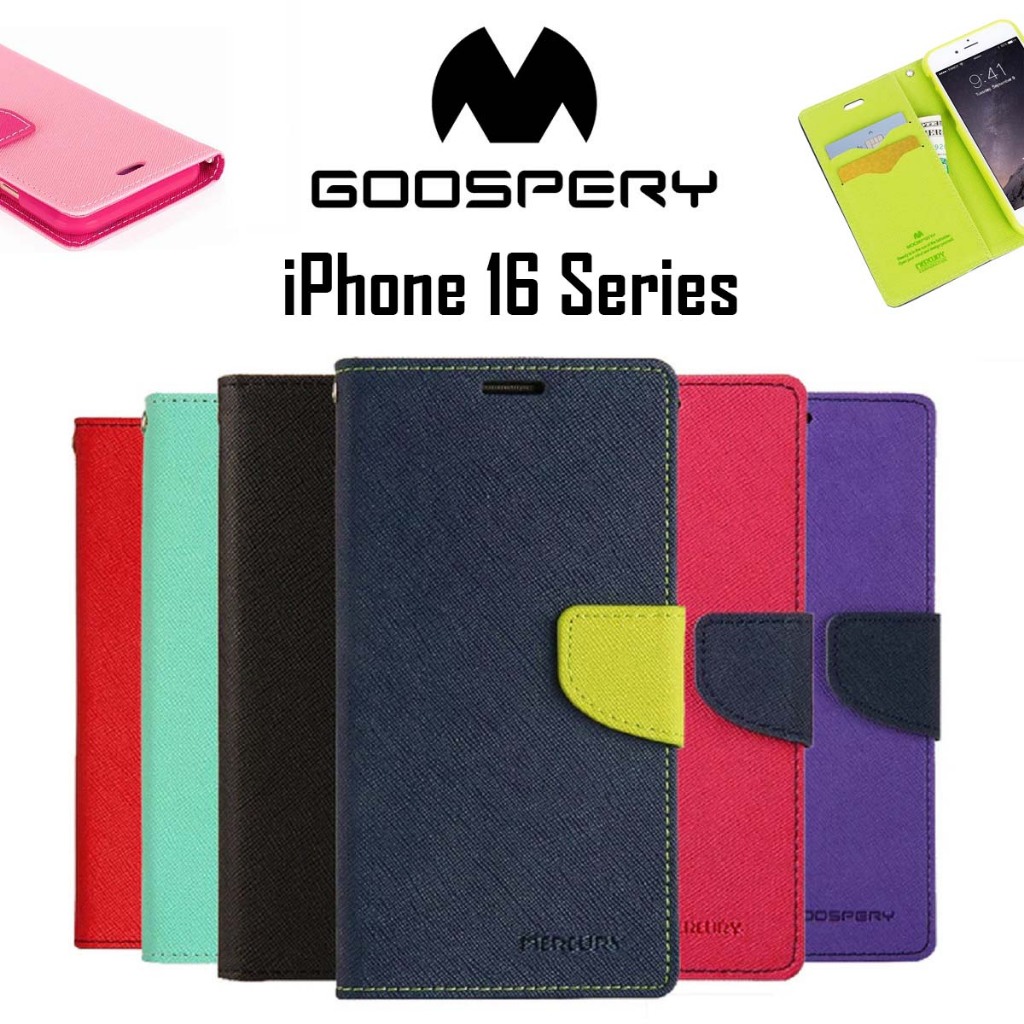 Mercury/Goospery Fancy Diary Cases/Cover For iPhone 16/iPhone 16 Pro ...