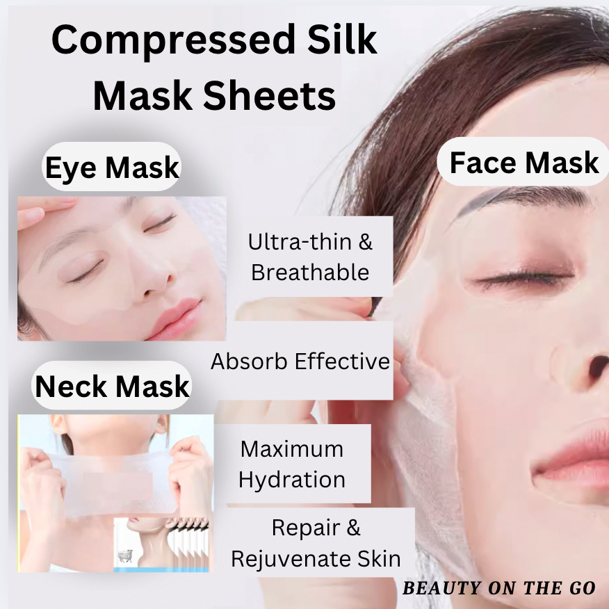 50 pcs Compressed Facial Silk Mask Sheets (50 pcs ) | Wet Compressed ...