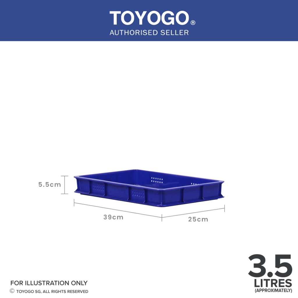 TOYOGO Industrial Plastic Tray/Container - Heavy Duty Storage Box for ...