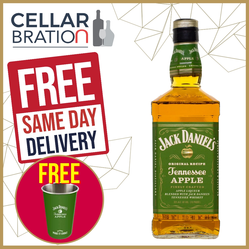 Jack Daniel's Tennessee Apple Bourbon Whiskey 700ml [FREE 1 x JD Metal ...