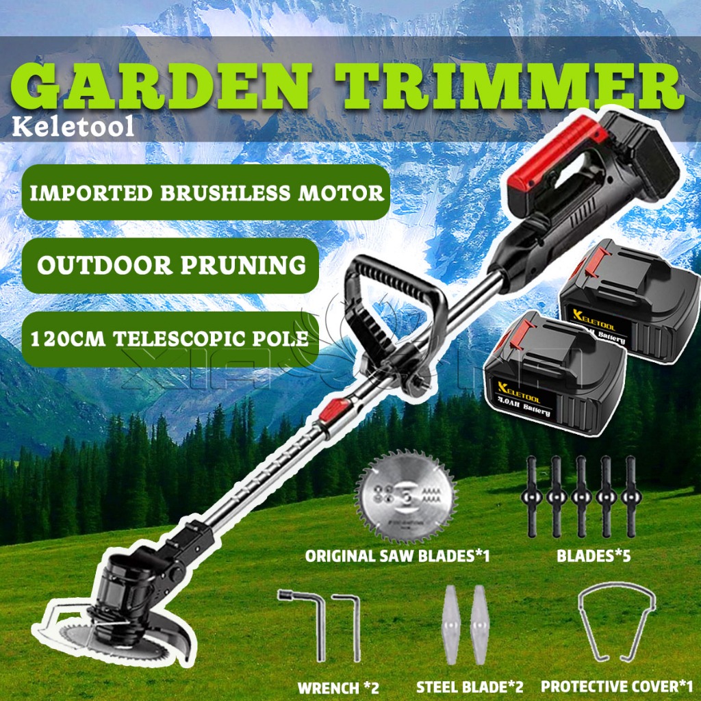 588V battery Grass cutter machine Cordless Lawn Mower Grass Mesin ...