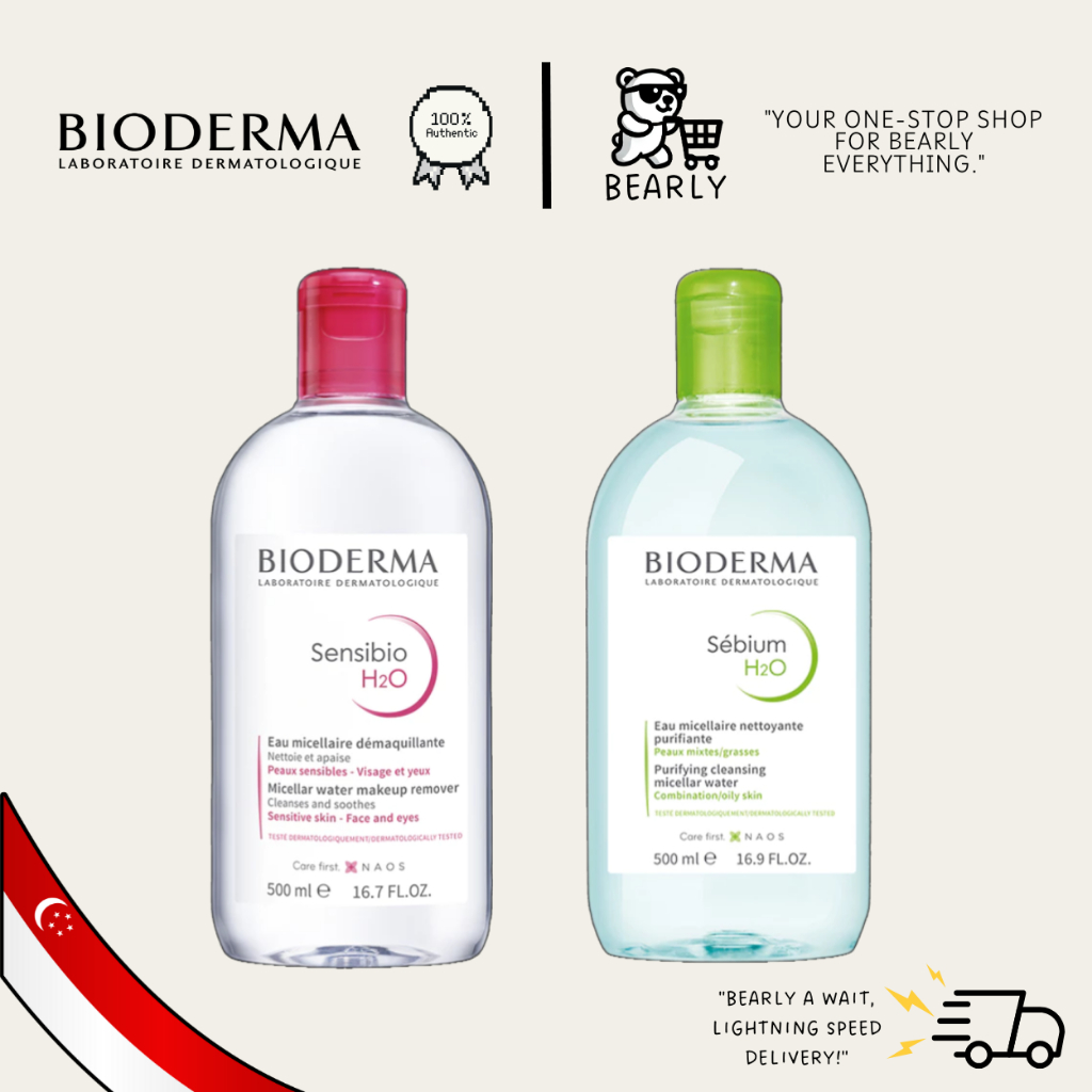 Bioderma H2O Micellar Water | Makeup Remover for Sensitive & Oily Skin ...